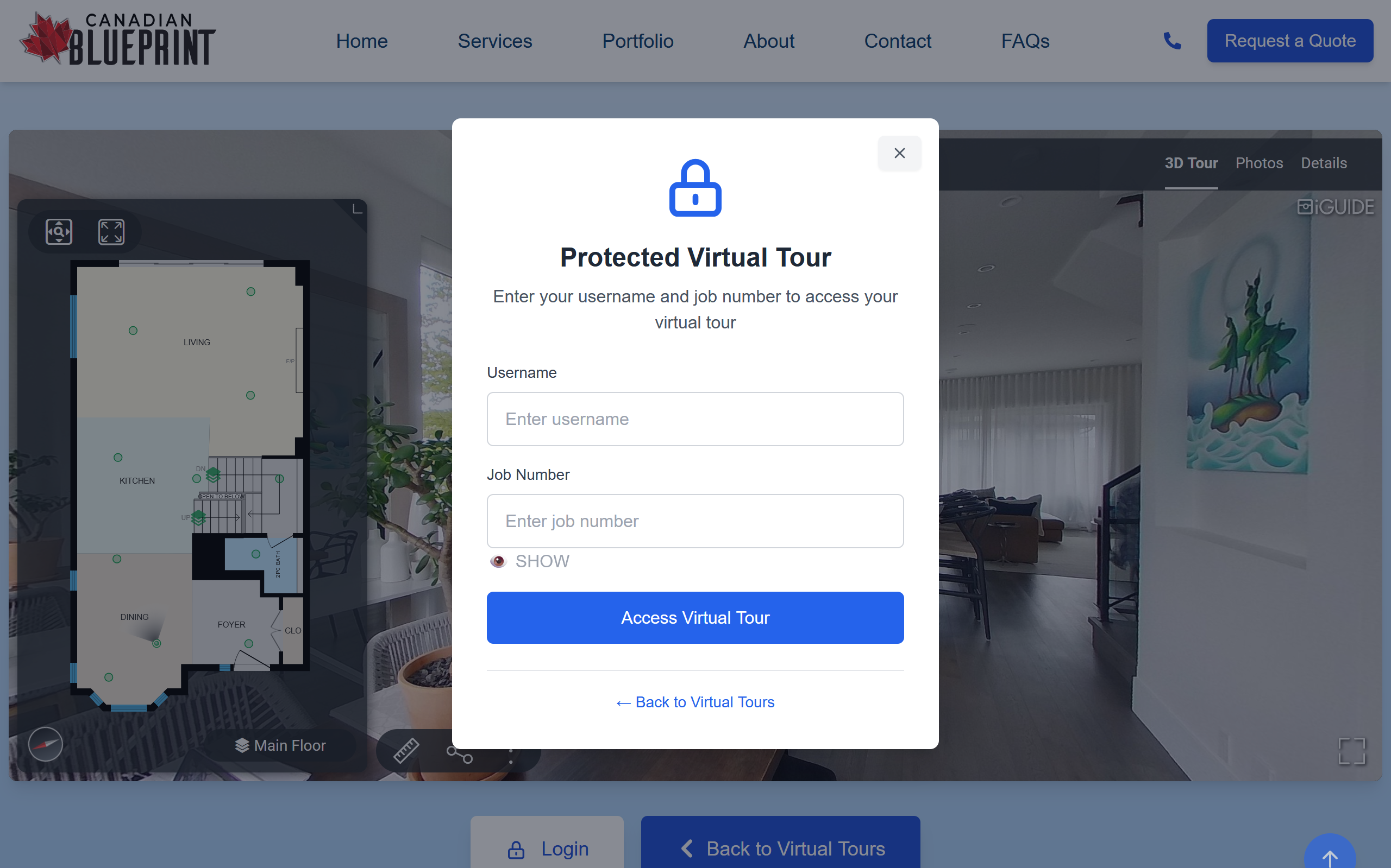 Virtual Tour Access | Canadian Blueprint